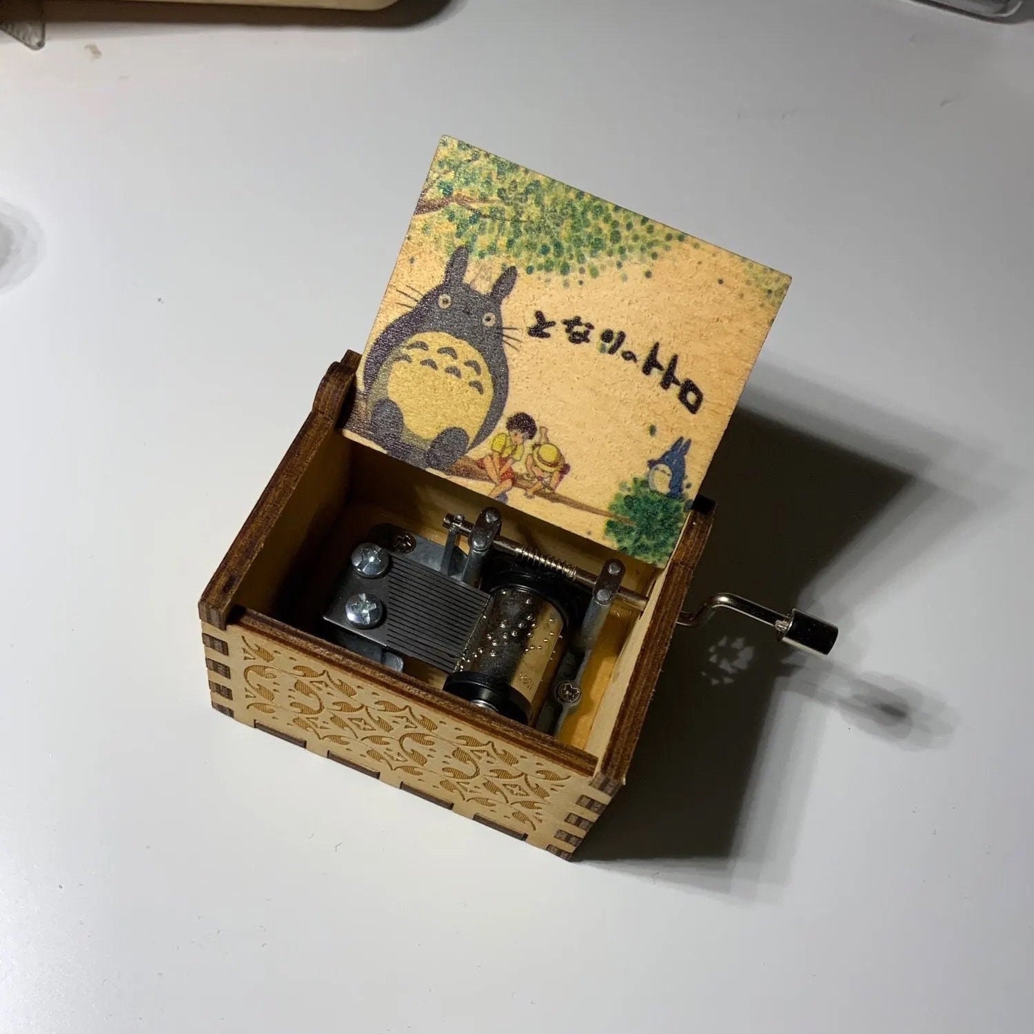 Totoro Studio Ghibli Music Box Anime Lover Wind-up Handmade Wooden ...