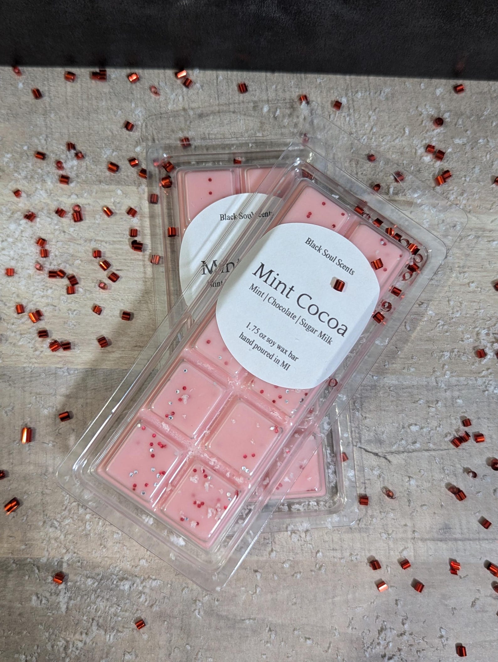Mint Peppermint Hot Cocoa Chocolate Scent Soy Wax Melt Snap Bars ...