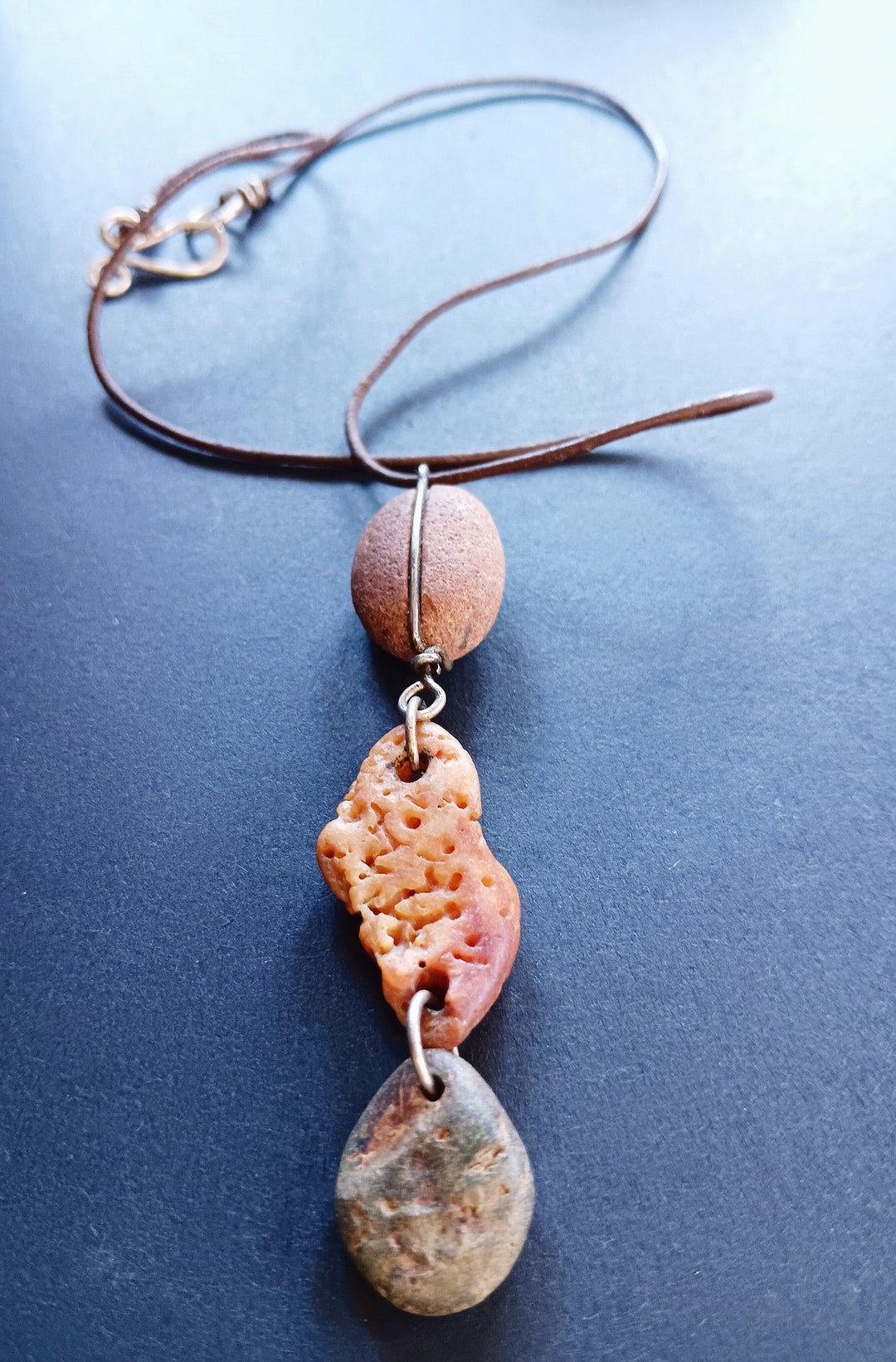 Oregon Coast Beach Shell and Stone Necklace - Etsy