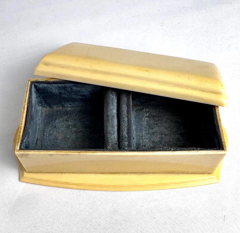 Vintage Art Deco Celluloid Box With Two Compartments Lined in Velvet ...