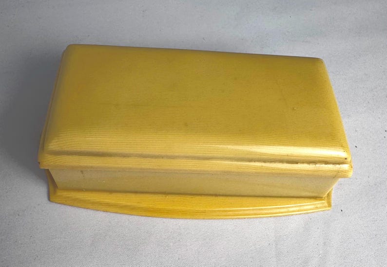 Vintage Art Deco Celluloid Box With Two Compartments Lined in Velvet ...