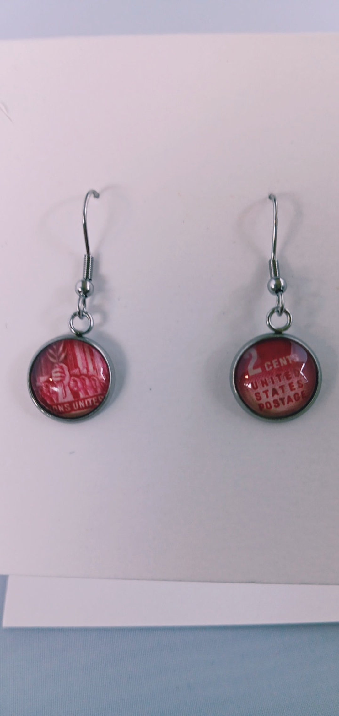 United States Vintage Postage Stamp Earrings - Etsy