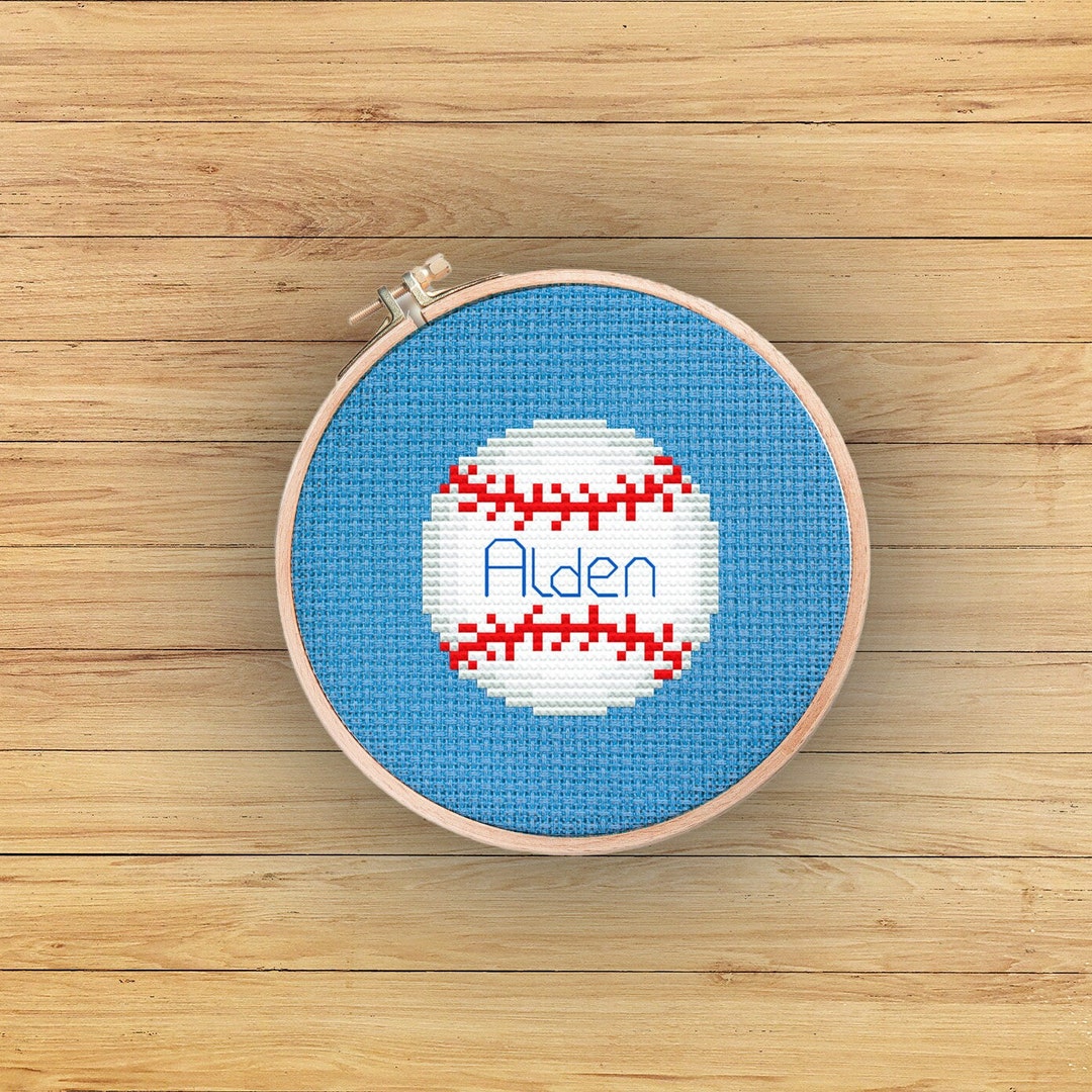 Custom Baseball Ornament | Cross Stitch Pattern | Digital File Only ...