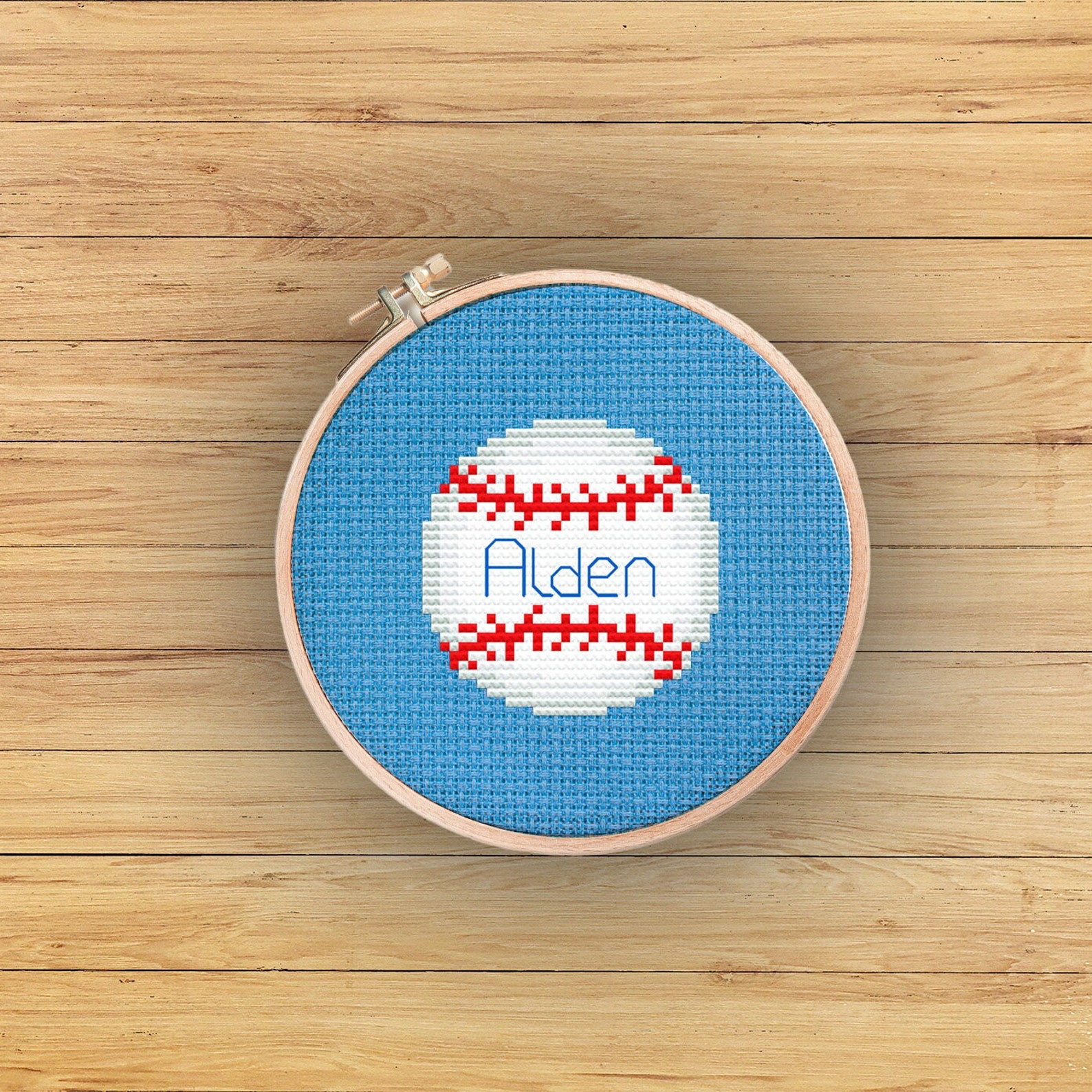 Custom Baseball Ornament | Cross Stitch Pattern | Digital File Only ...