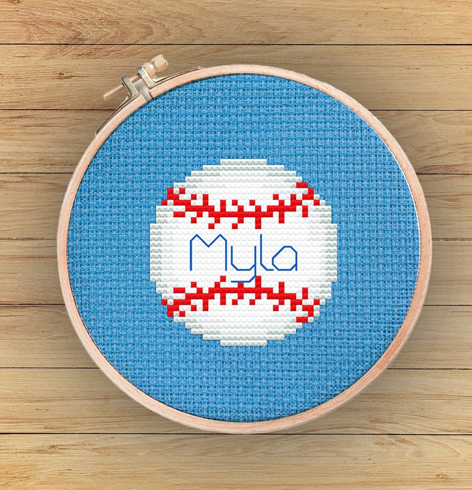 Custom Baseball Ornament | Cross Stitch Pattern | Digital File Only ...