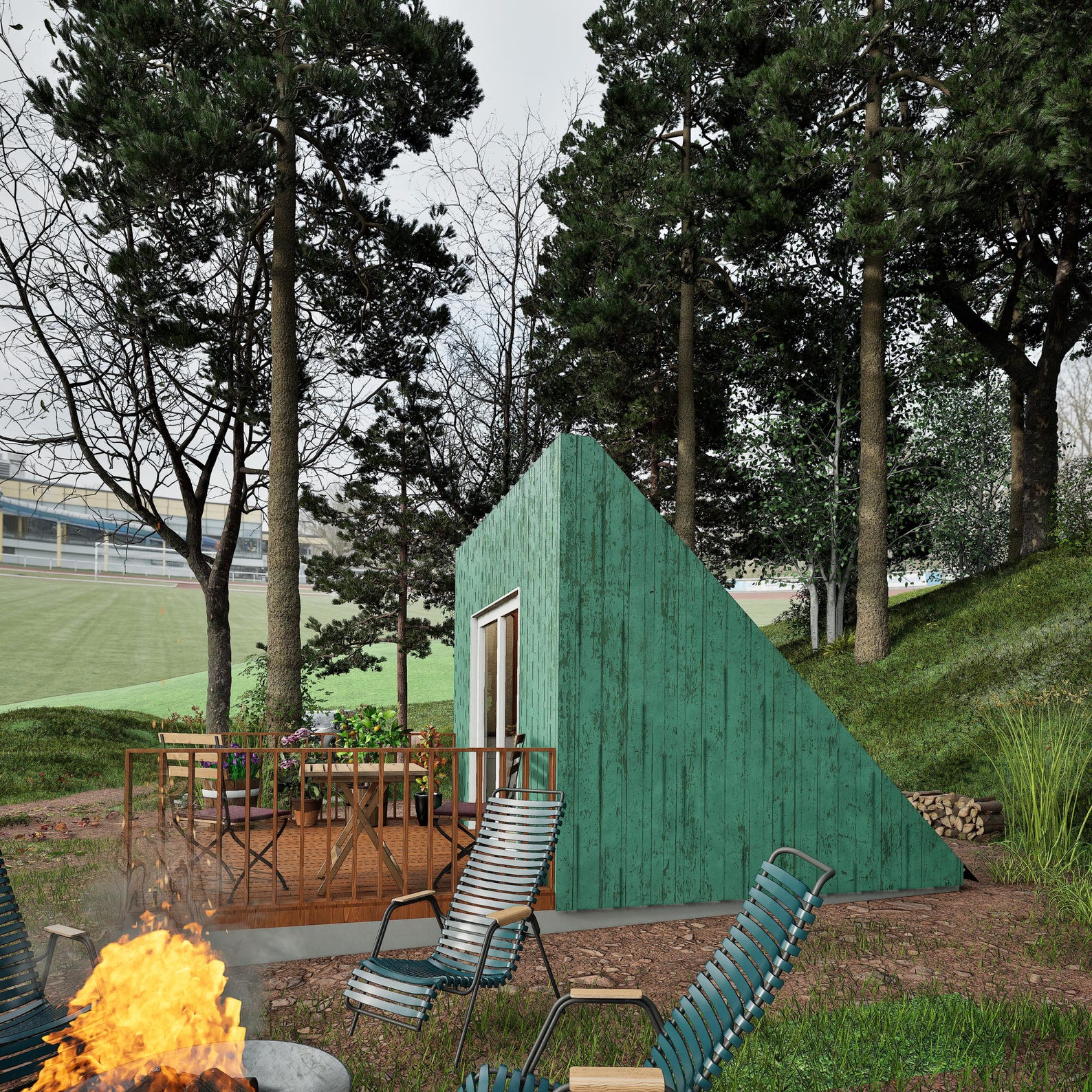 Easy to Build A Frame Cabin Plan, Very Small A Frame House, Changeable ...