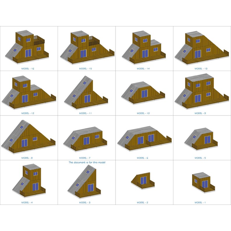 Modular Cabin Plans: A-frame & Cube Tiny House Blueprints (PDF Download ...