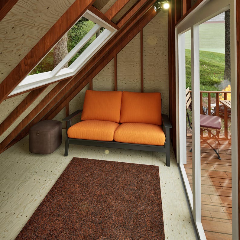 Easy to Build A Frame Cabin Plan, Very Small A Frame House, Changeable ...