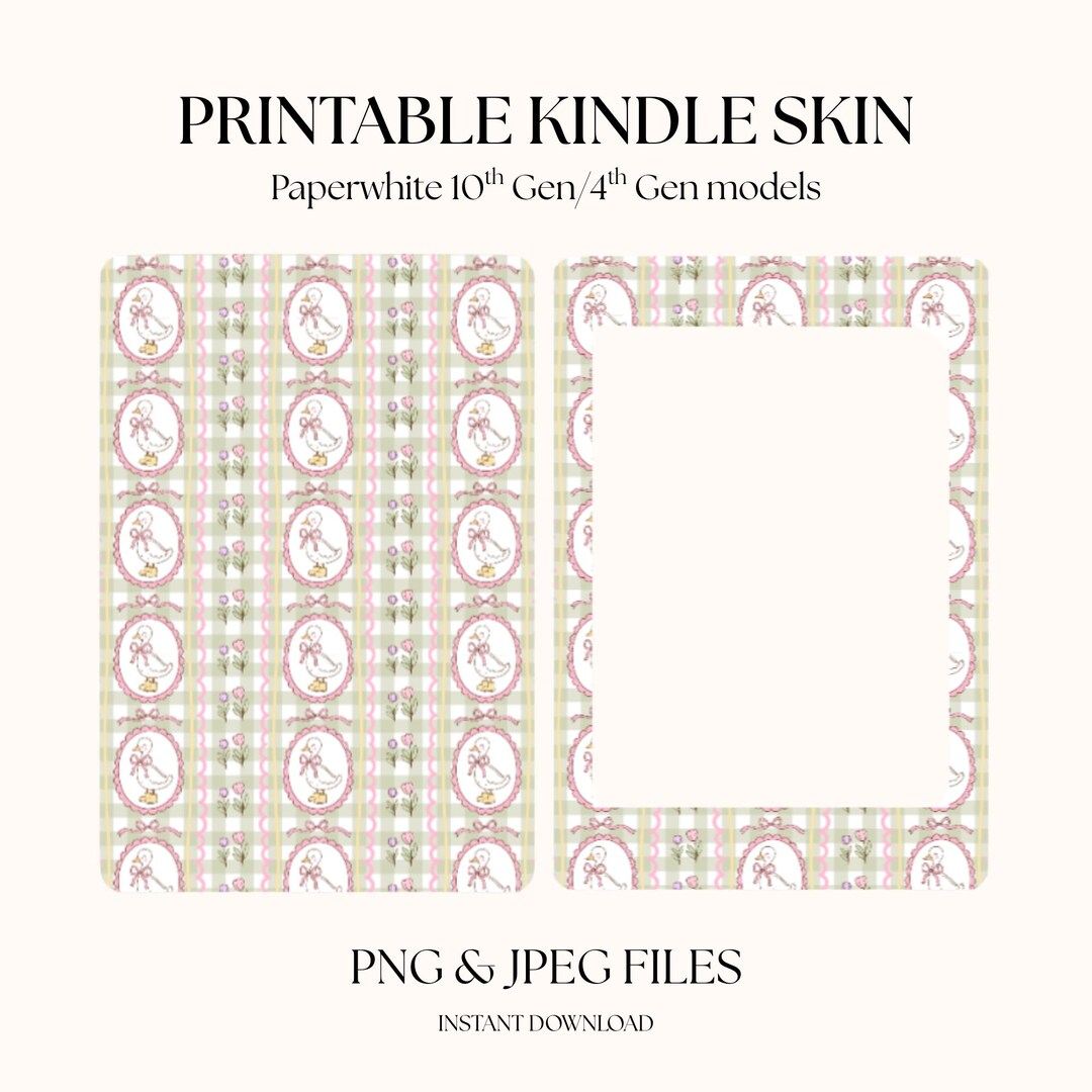 Kindle Skin Printable Decal, Kindle Cover Template Digital Download - Etsy