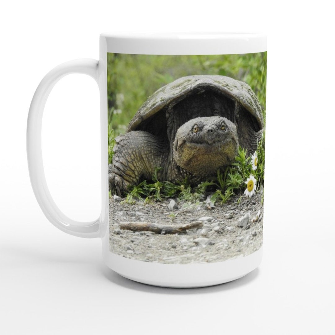 Smiling Snapping Turtle, 15oz Ceramic Mug,nature Enthusiast, Outdoor ...