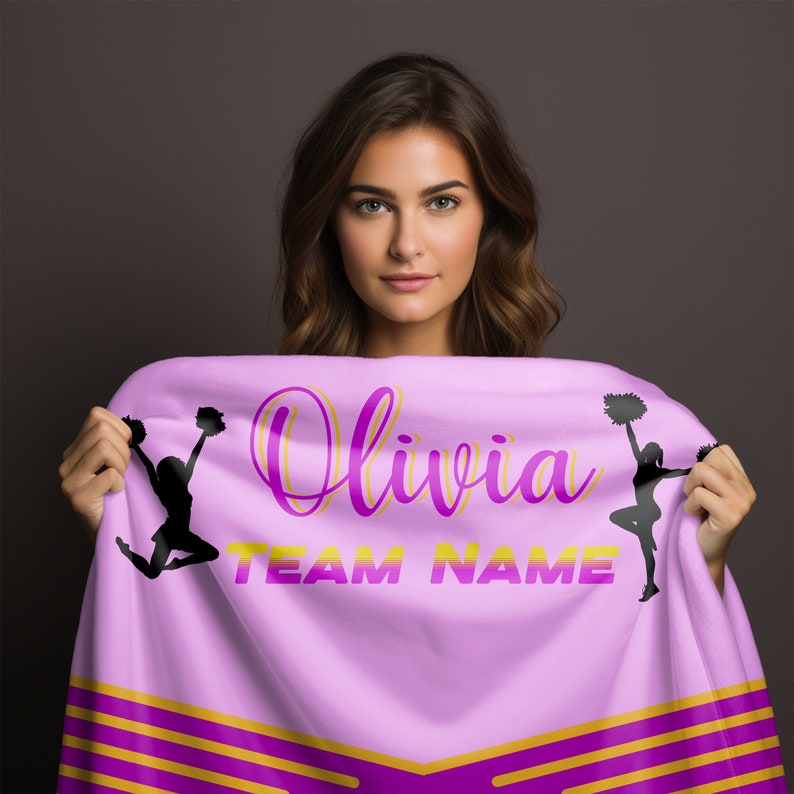 Personalized Cheerleading Blanket, Cheerleader Blanket, Cheer Blanket ...