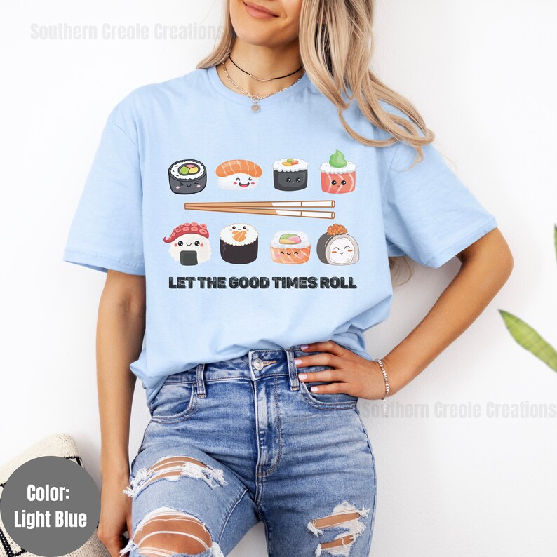 Sushi Shirt, Cute Sushi Shirt, Food Lover Shirt, Japanese Food Shirt ...