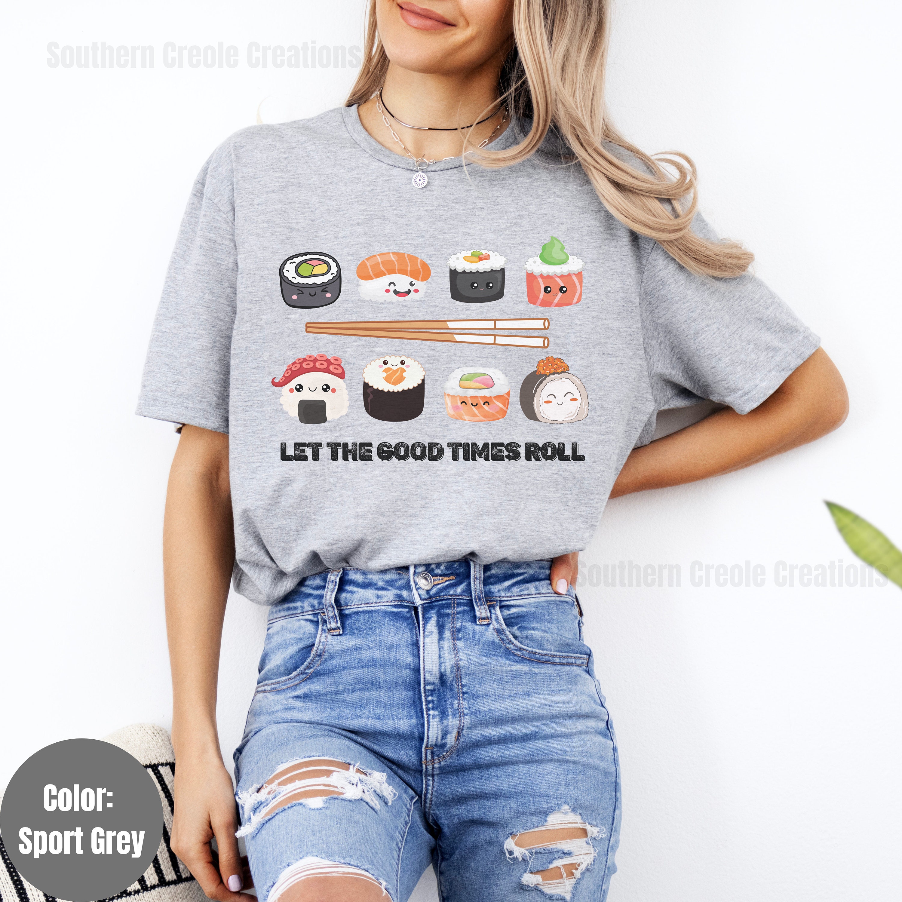 Sushi Shirt, Cute Sushi Shirt, Food Lover Shirt, Japanese Food Shirt ...
