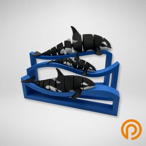 3D Printed Articulated Orca Whale Fidget Toy - Articulating Killer ...