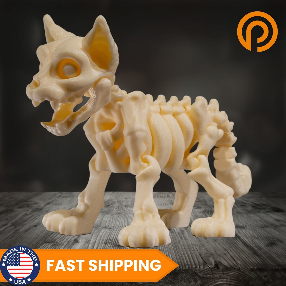 3D Printed Cat Skeleton Fidget Toy: Halloween Spooky Decor - Etsy