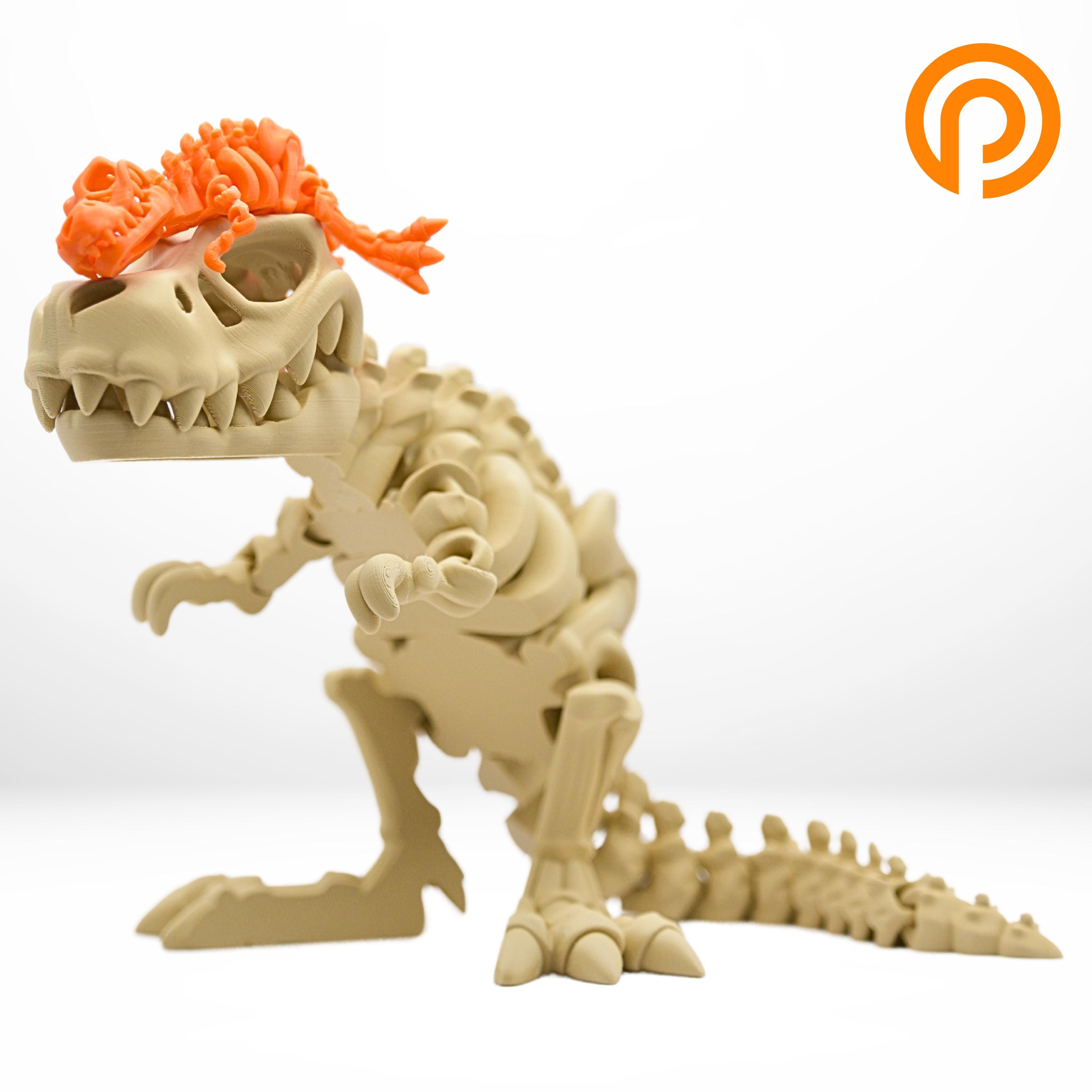 3D Printed Articulated T-rex Skeleton Toy: Custom Colors - Etsy