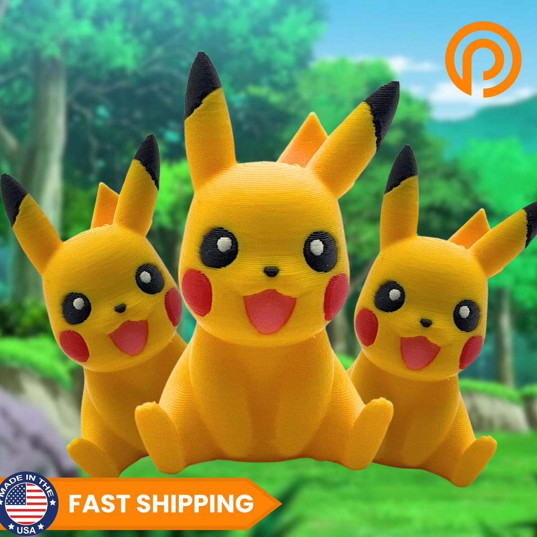 3D Printed Pikachu Figurine, Pokemon Fidget Toy, Pokemon Gift All Ages ...