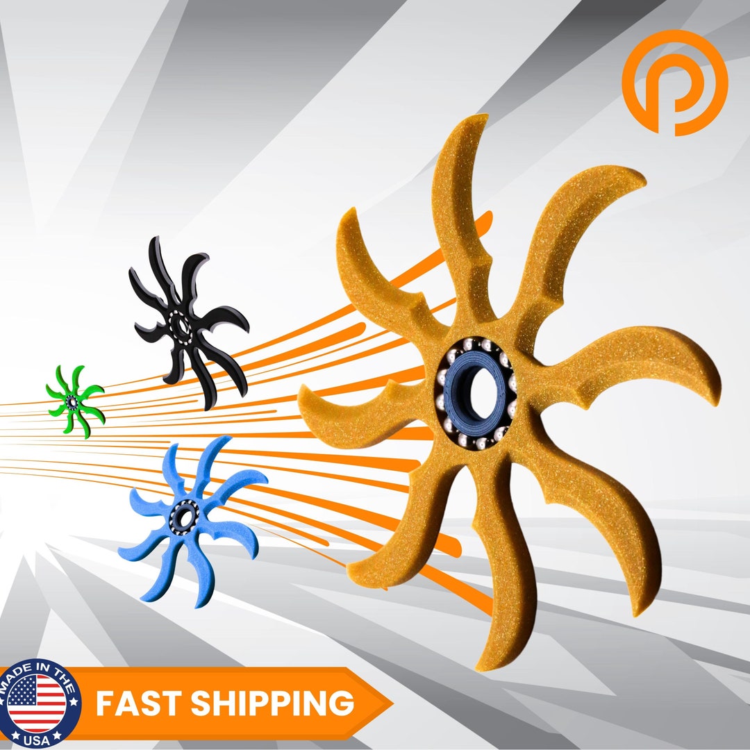 3D Printed Ninja Star Fidget Spinner: High-speed Stress Relief Toy - Etsy