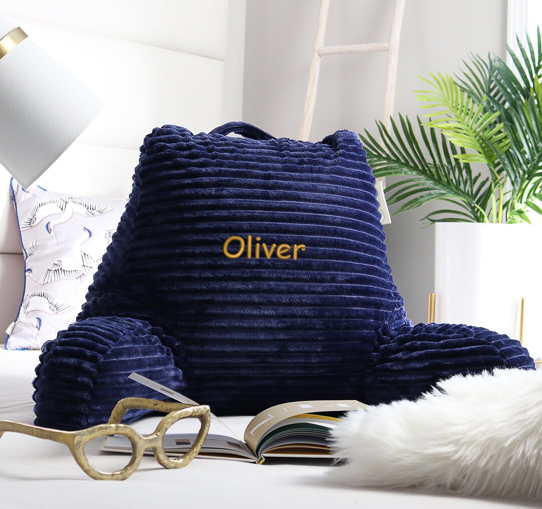 Personalized Reading Pillow, Plush Memory Foam Bed Rest Pillow With ...