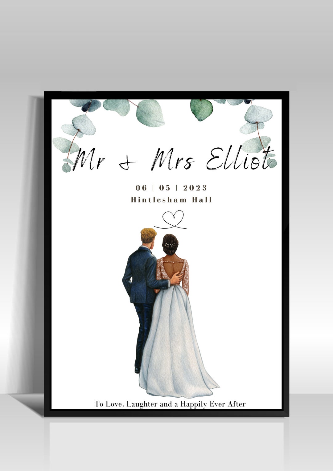 Personalised Wedding Print, Wedding Gift, Bride and Groom Print ...
