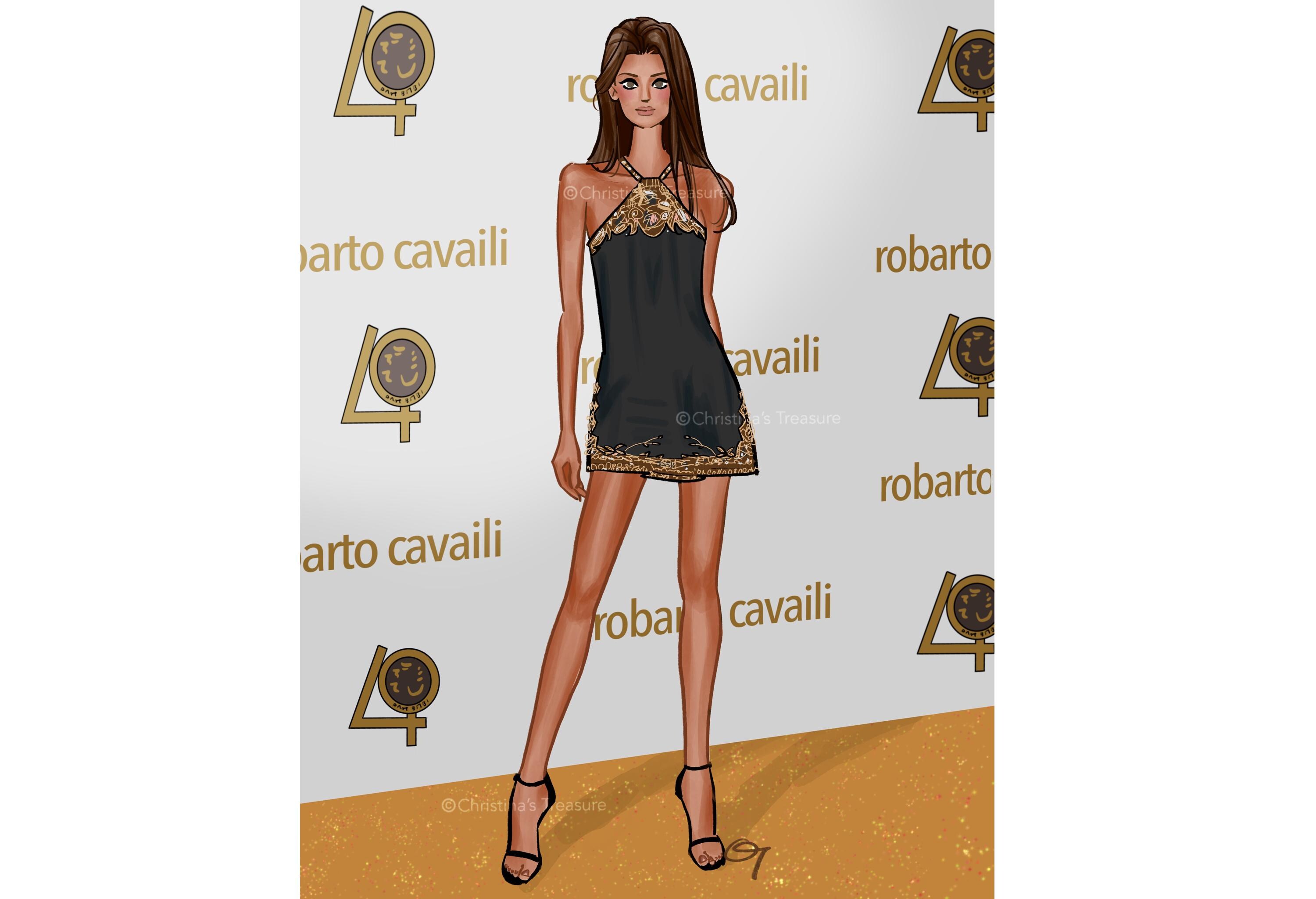 Fashion Illustration | Bombshell Model Drawing | Red Carpet Art Print ...