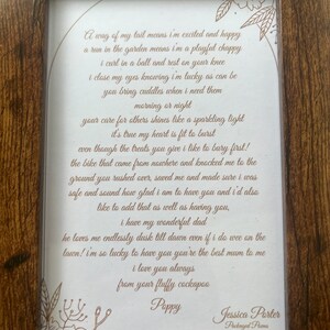 Poem and Picture in a Double Wooden Frame - Etsy