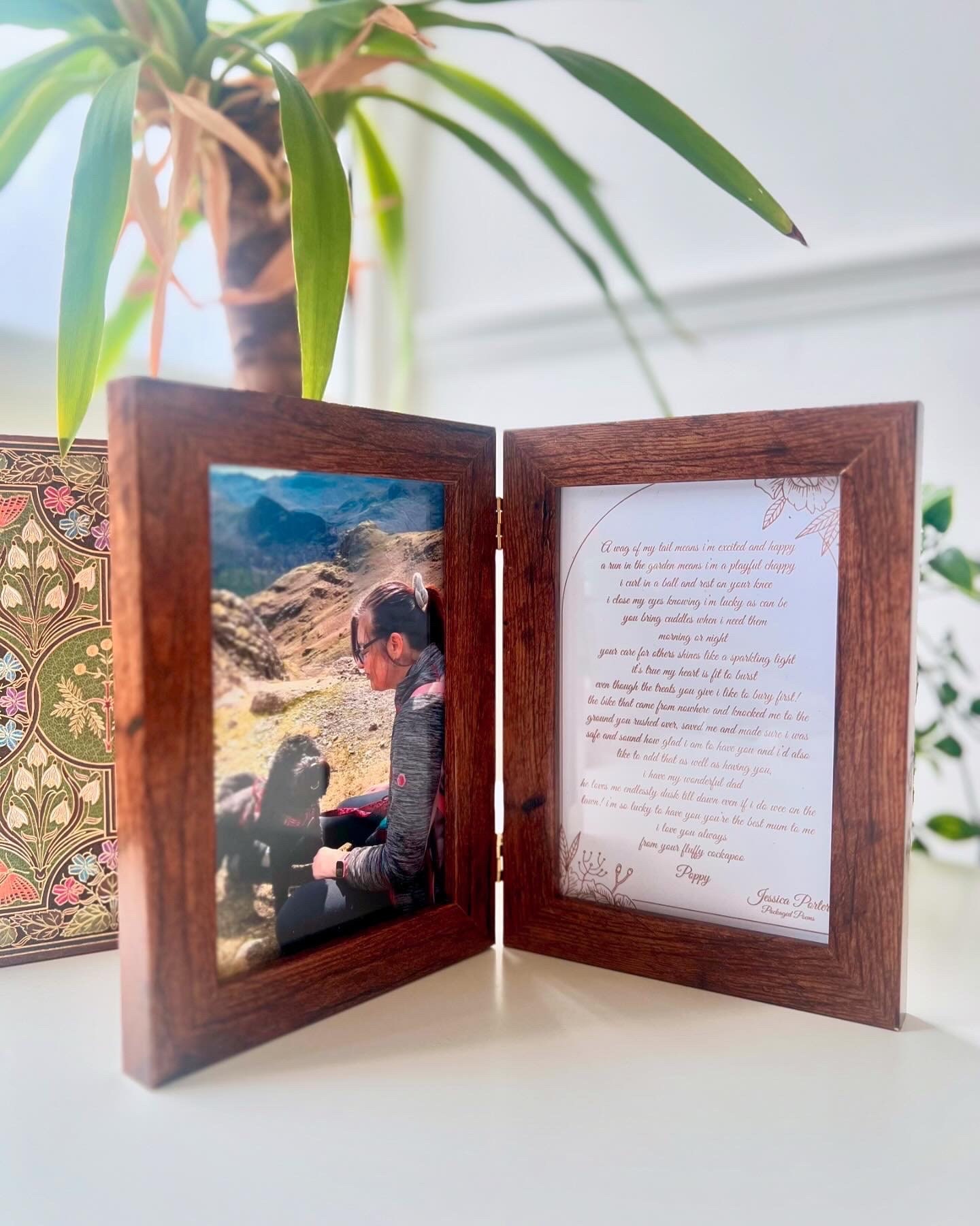 Poem and Picture in a Double Wooden Frame - Etsy