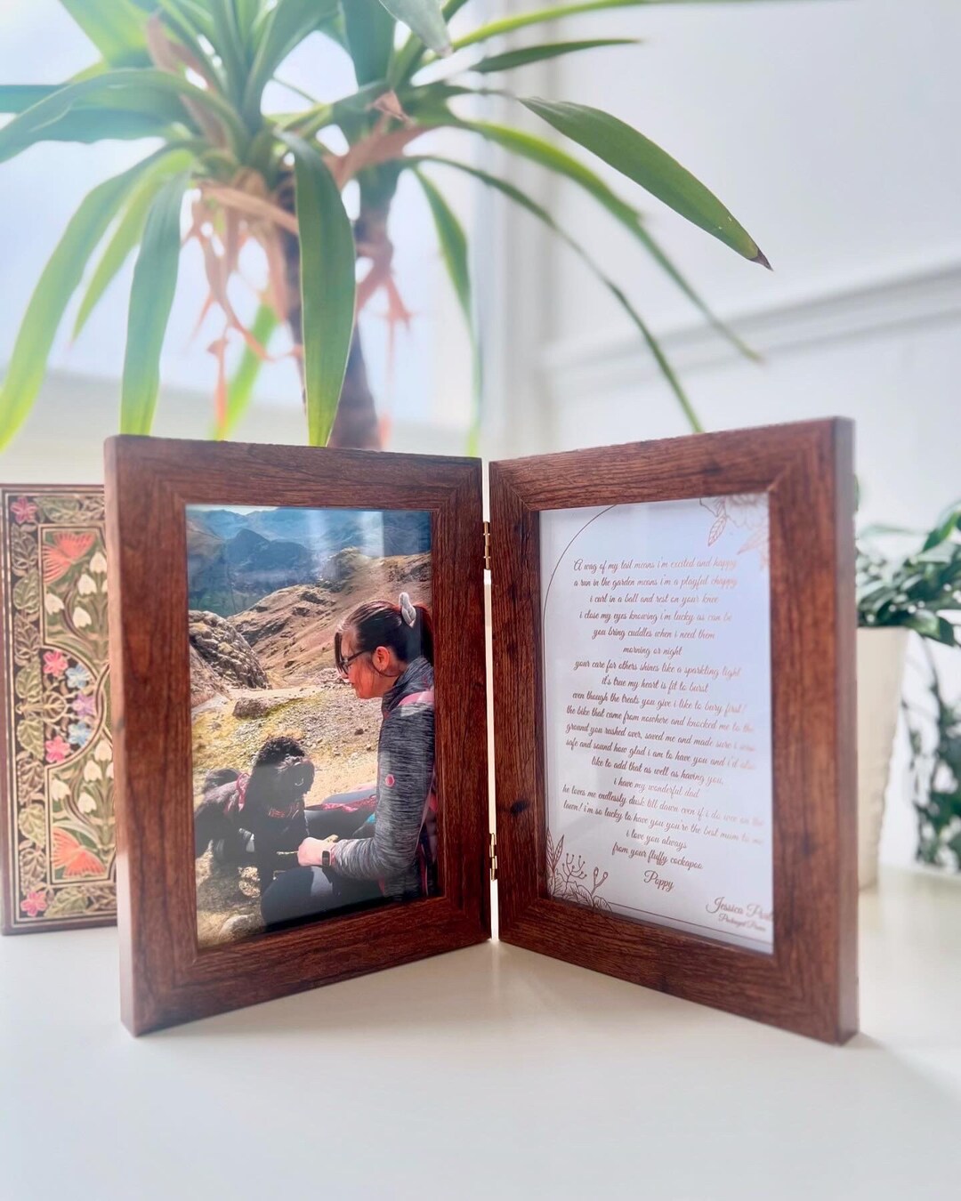 Poem and Picture in a Double Wooden Frame - Etsy