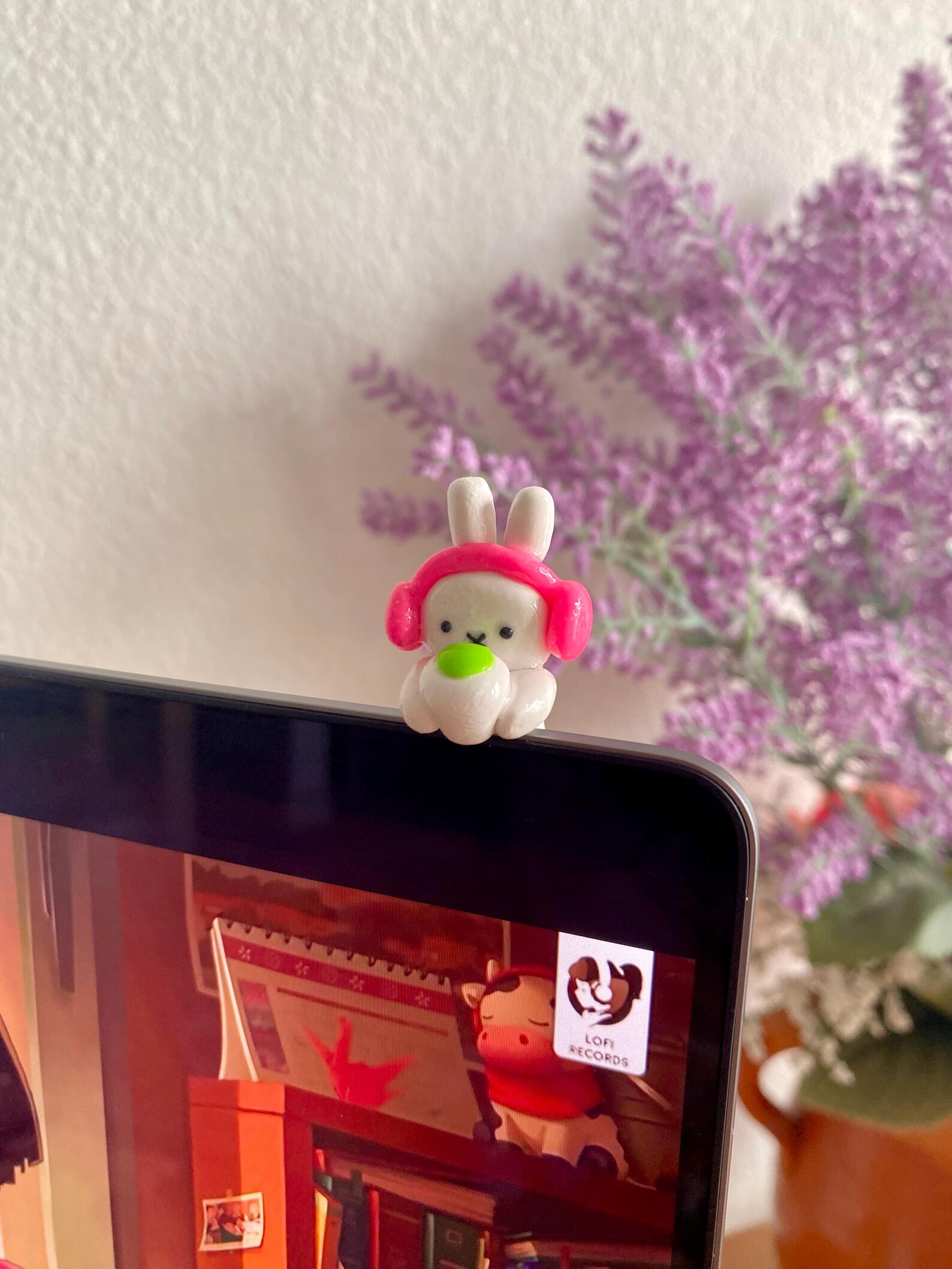 Miffy Phone Hipper: Handmade Polymer Clay Charm - Etsy