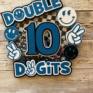 Double Digits Cake Topper,3d Shaker Style, Other Color Options. - Etsy