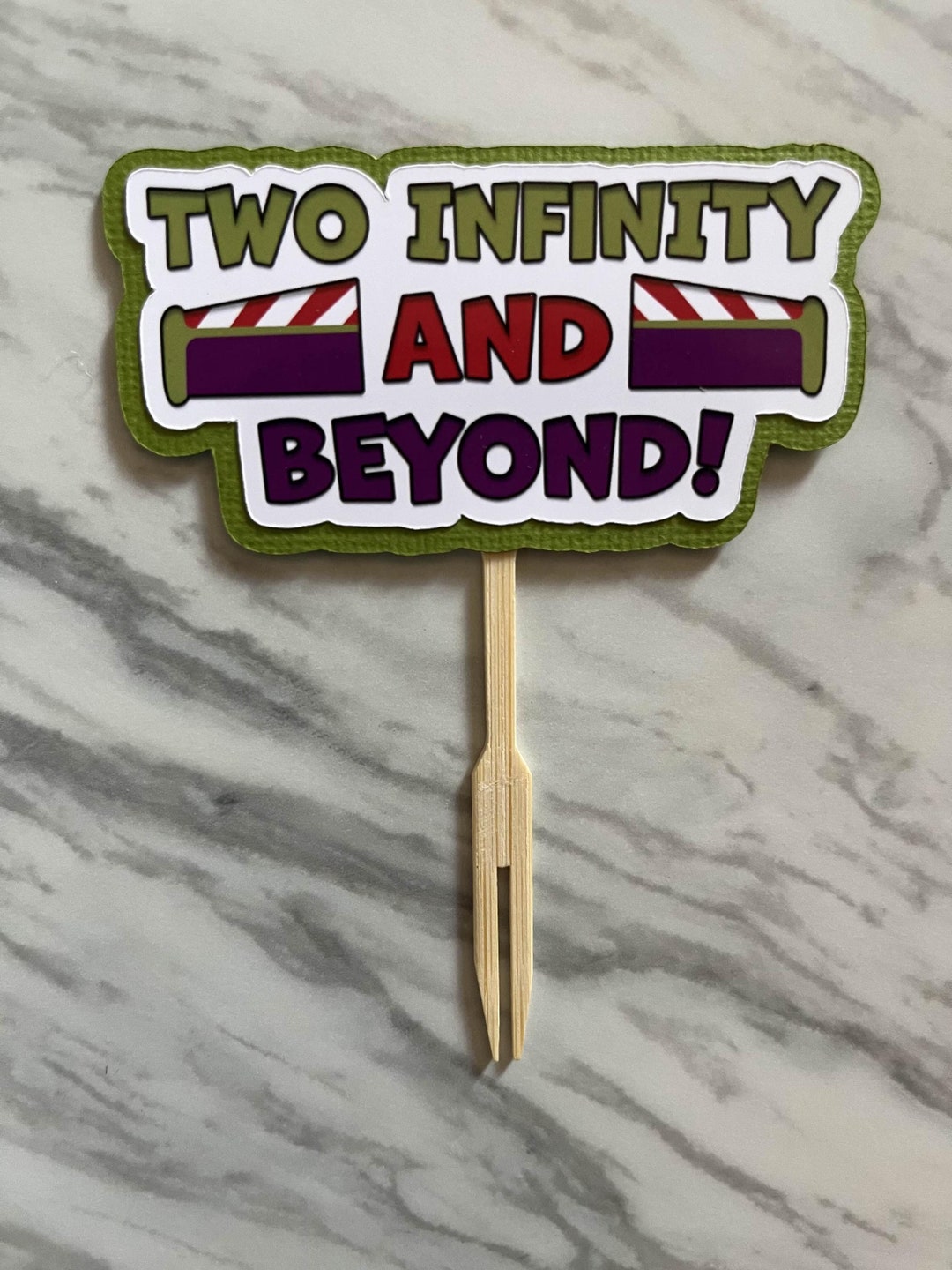Two Infinity Birthday Cupcake Toppers: Handmade Party Decor - Etsy