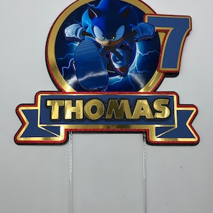 Custom Sonic Birthday Cake Topper: 3D Layered Party Decor - Etsy