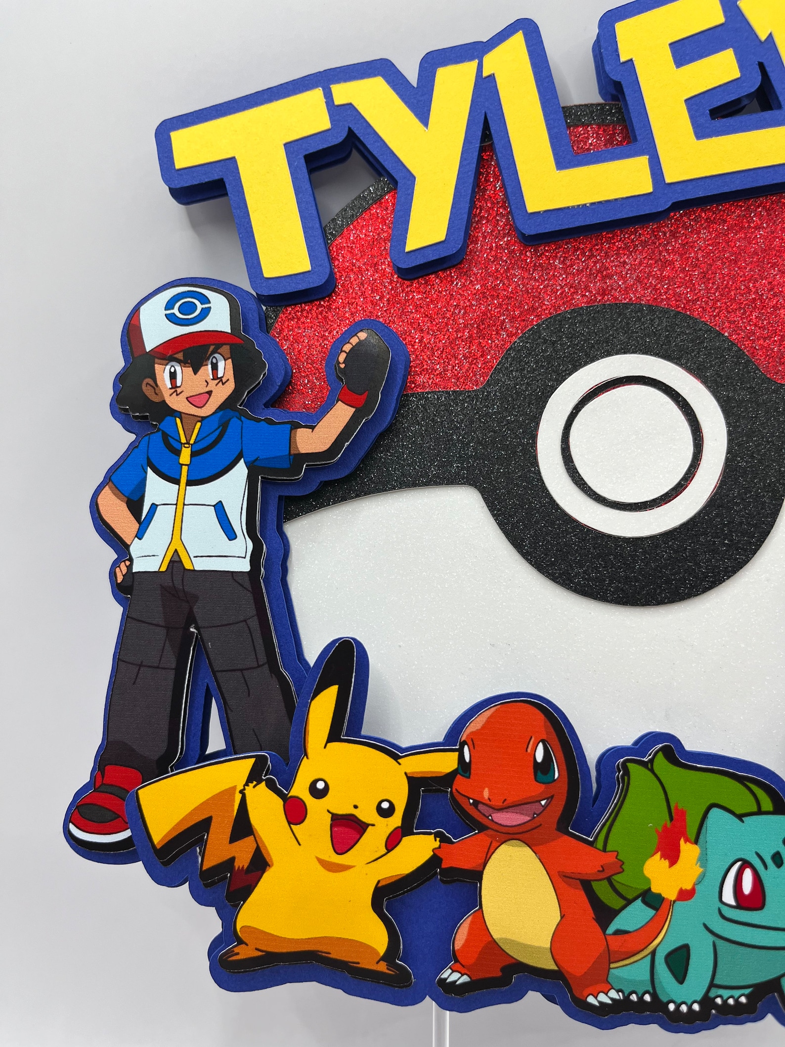 Custom Pokemon Birthday Cake Topper Layered & 3D Cake Topper Charmander ...