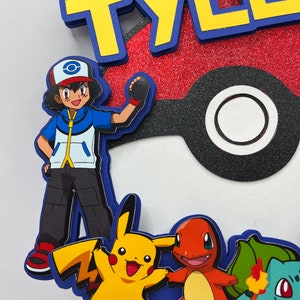 Custom Pokemon Birthday Cake Topper - Layered & 3D Cake Topper ...