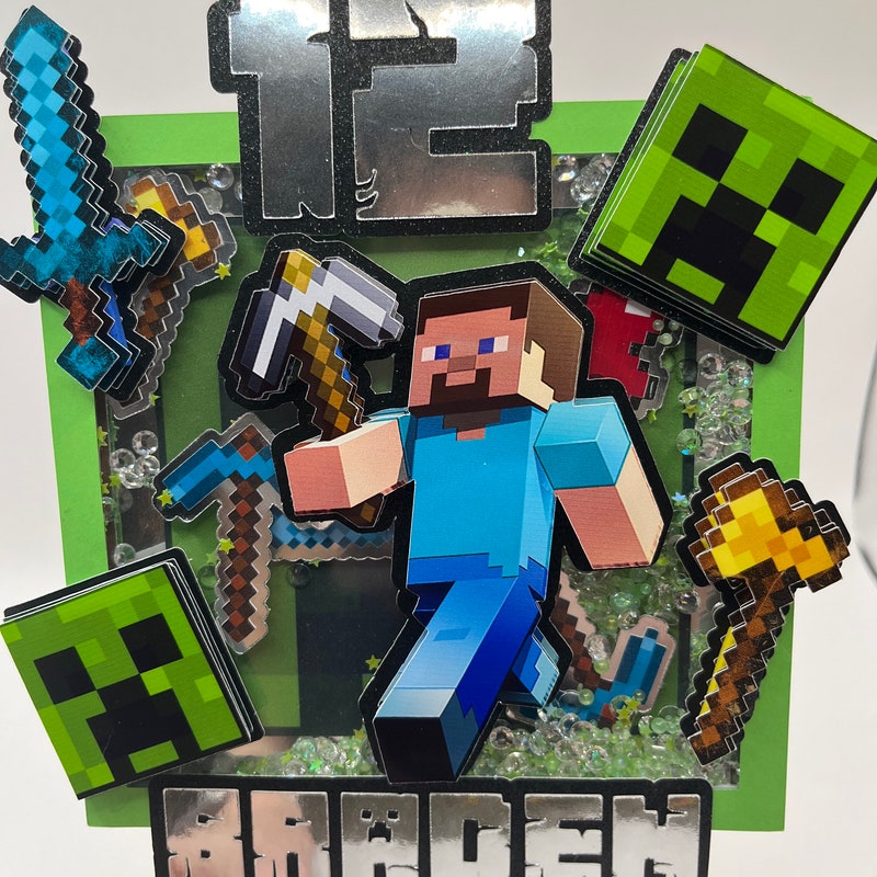 Mincraft Cake Toppers - Etsy