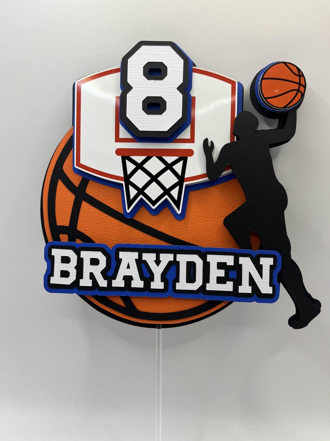 Custom Basketball Cake Topper,personalized Name & Age Choice of Colors ...