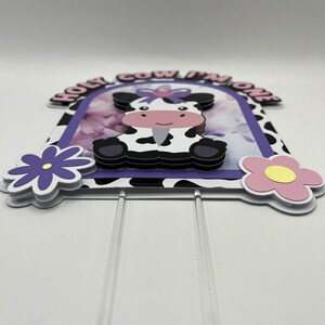 Cow 1st Birthday Cake Topper: Layered 3D Party Decor. - Etsy