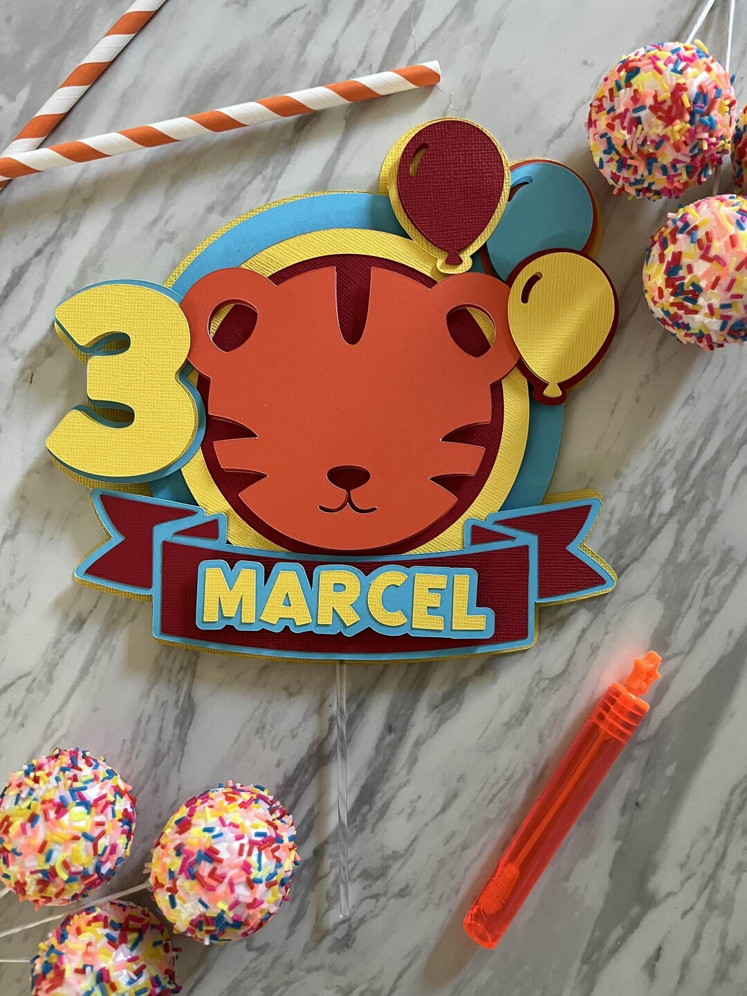 Custom Tiger Party Topper- Toddler Party Topper-customized Cake Top ...
