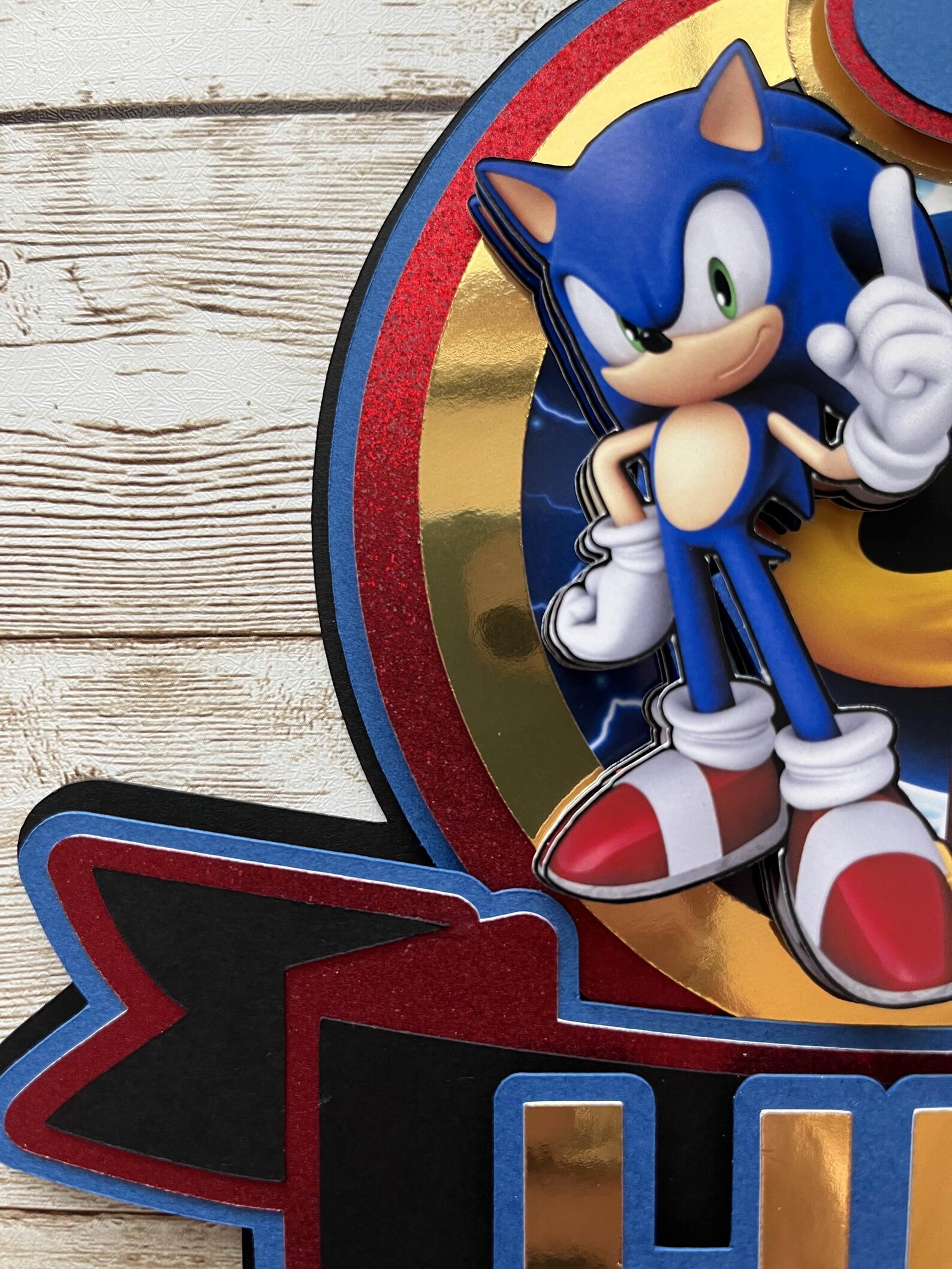 Custom 3D Sonic Vs Shadow Cake Topper: Personalized Birthday Party ...