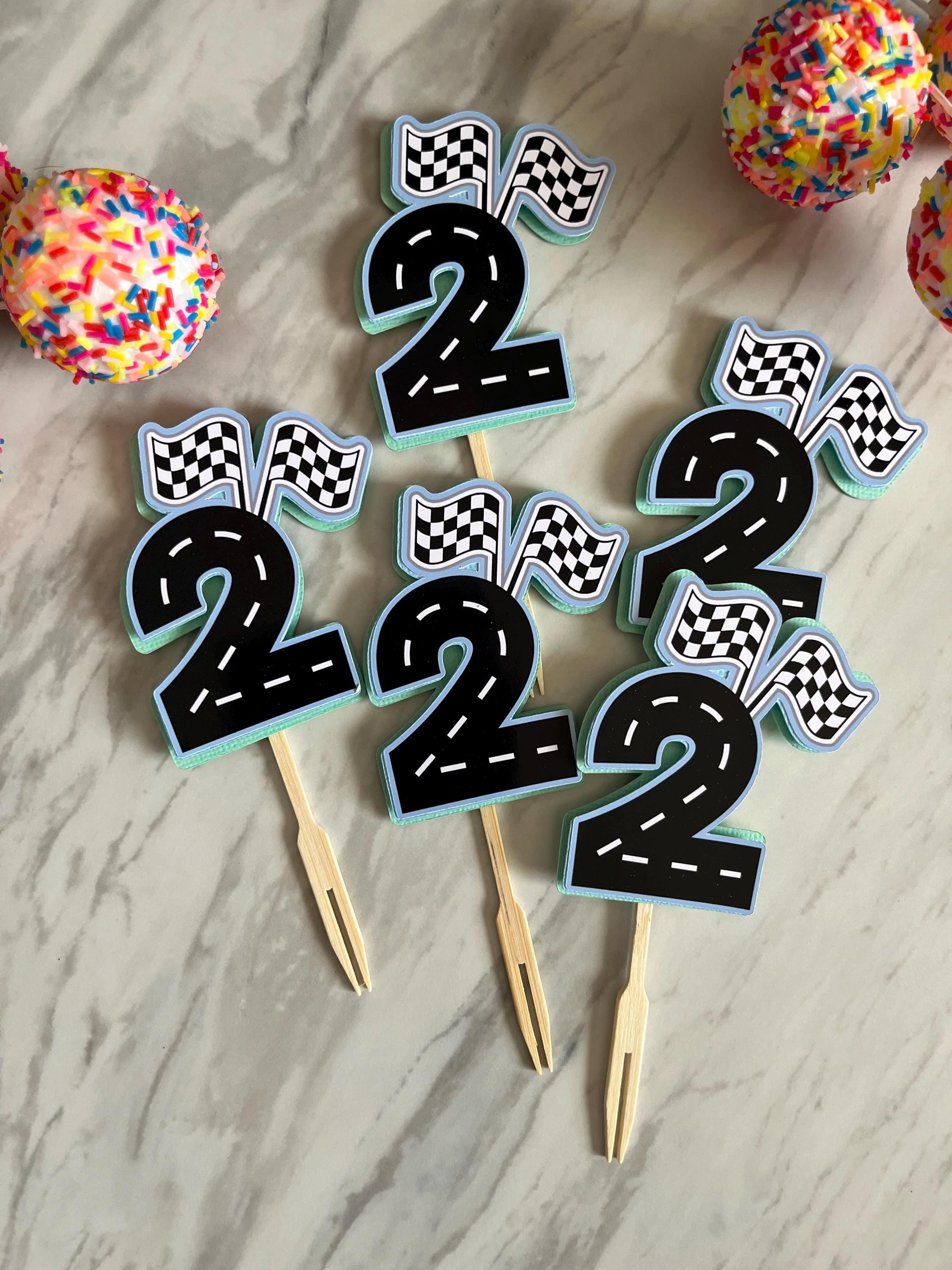TWO FAST Cupcake Toppers: Handmade Party Decorations, 2.5" - Etsy