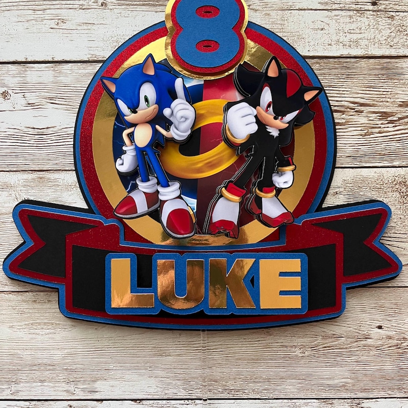 Sonic Cake Topper - Etsy