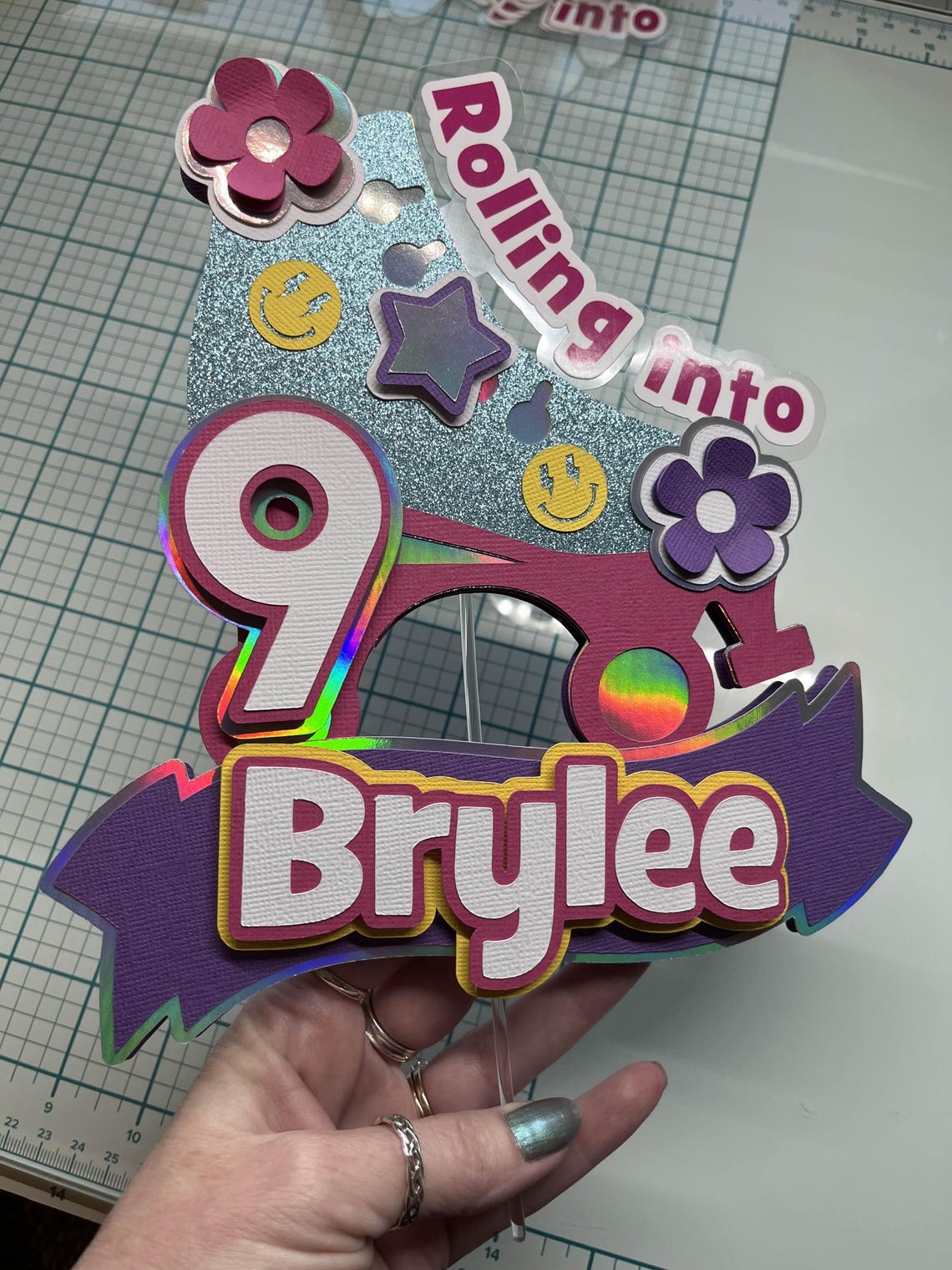 Rolling Into or Skating Into Cake Topper. - Etsy