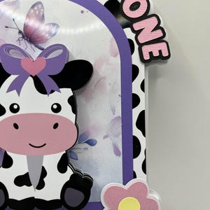 Cow 1st Birthday Cake Topper: Layered 3D Party Decor. - Etsy