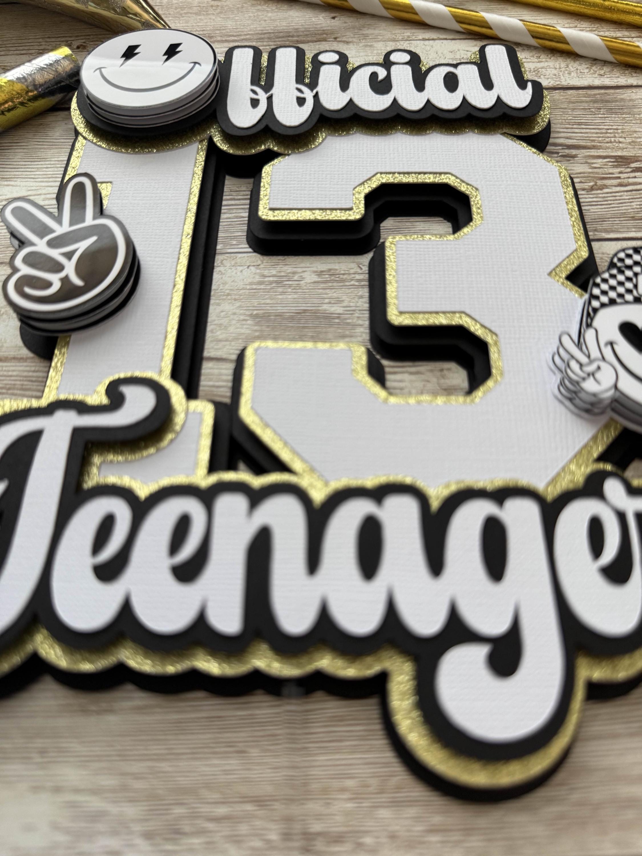 Teen Cake Topper: Layered 13th Birthday Party Decor - Etsy