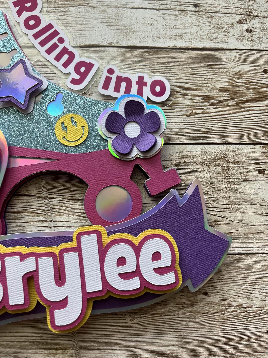 Rolling Into or Skating Into Cake Topper. - Etsy