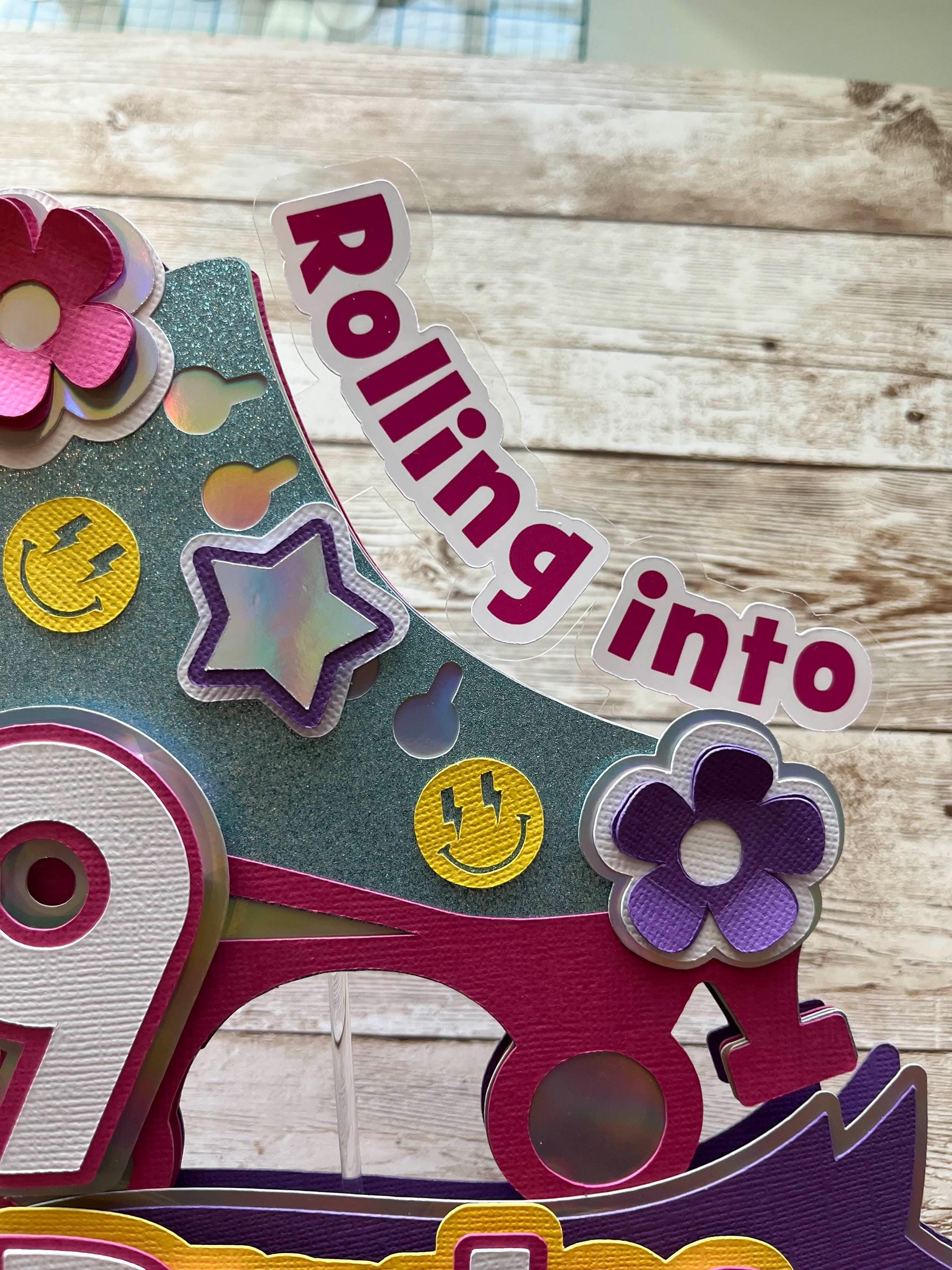 Rolling Into or Skating Into Cake Topper. - Etsy