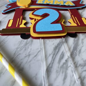 Customized Trolley Topper- Toddler Cake Topper- Trolley With Name and ...