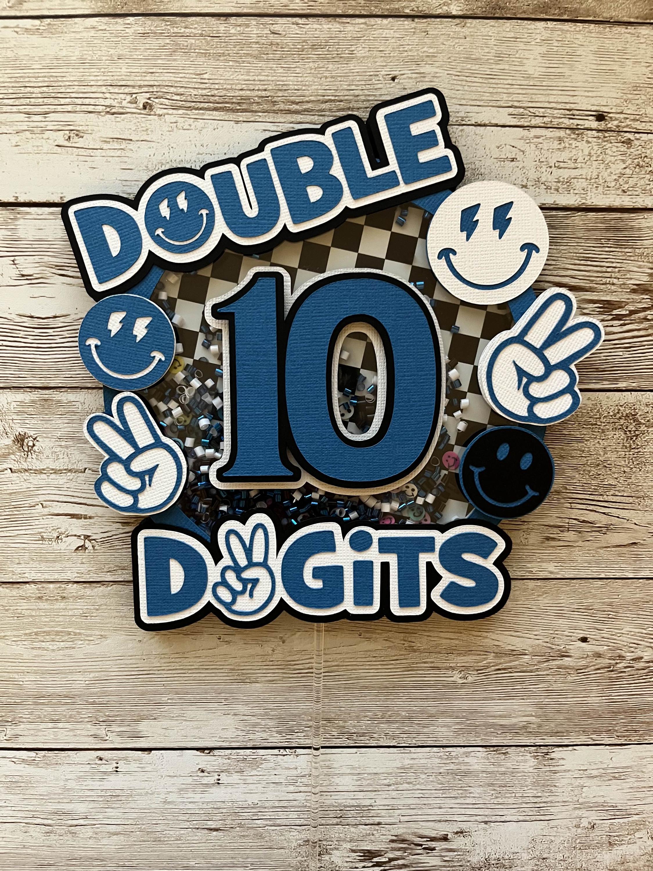 Double Digits Cake Topper,3d Shaker Style, Other Color Options. - Etsy