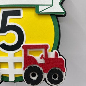 Personalized Birthday Tractor Topper- Tractor Birthday Topper- Farm ...