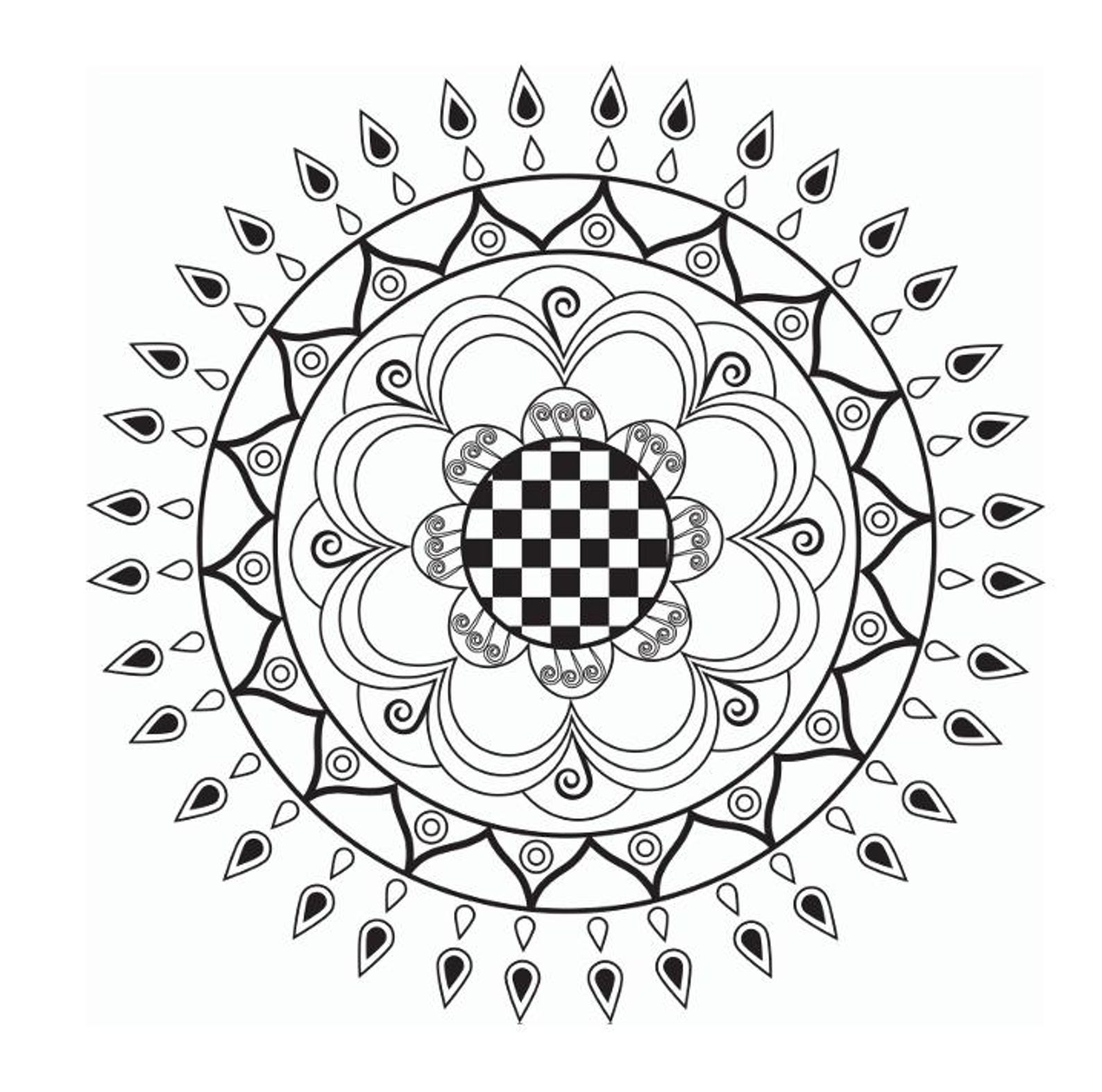 MANDALA 100 Coloring Book A4 Size Printable PDF - Etsy